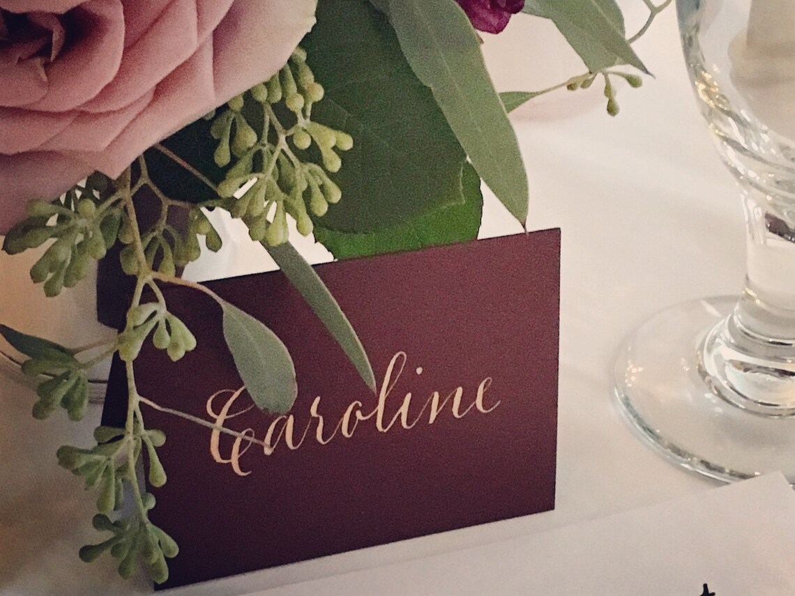 Hand Calligraphy for Wedding Name Place Cards & Escort Cards - Etsy