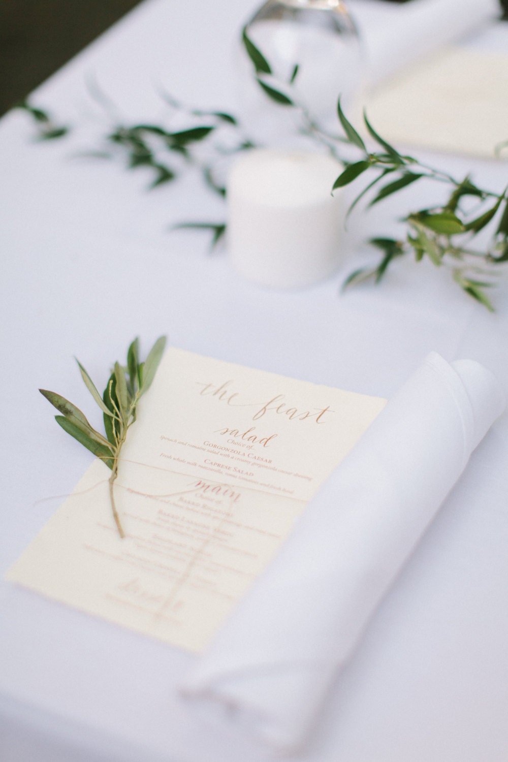 Custom Hand Calligraphy Menu Hand Torn 100% Cotton Paper | Etsy