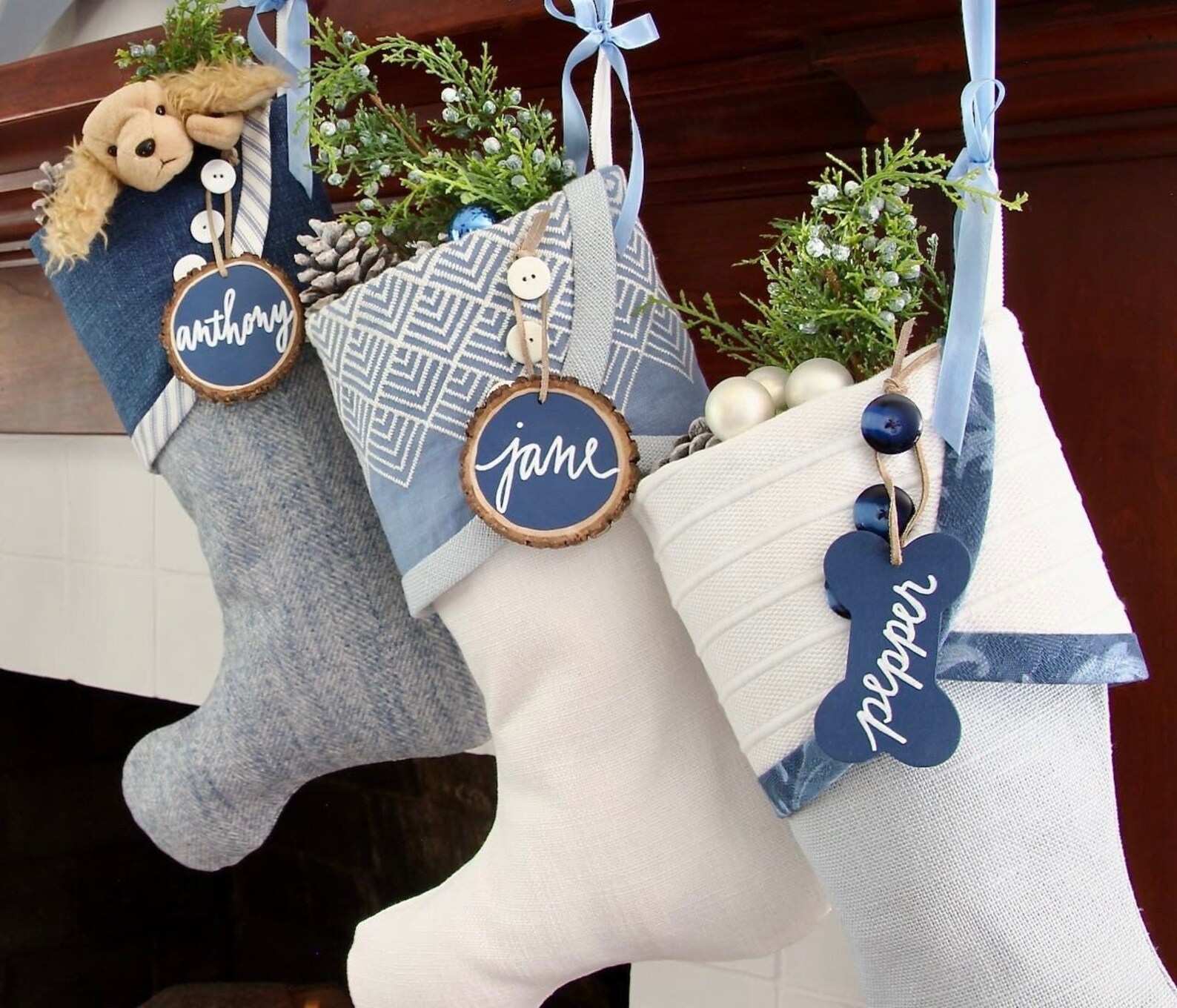 Personalized Pet Tags - Custom Christmas Stocking Tags for Your Cat ...
