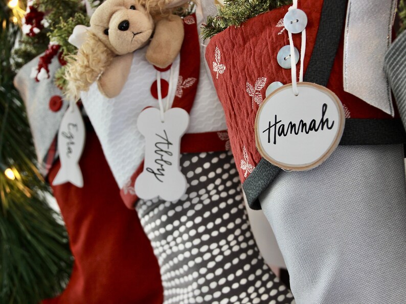 Personalized Pet Tags - Custom Christmas Stocking Tags for Your Cat ...