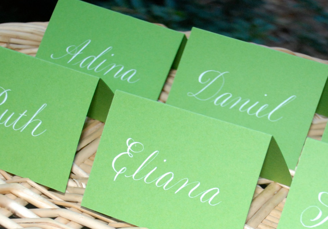 Hand Calligraphy for Wedding Name Place Cards & Escort Cards | Etsy