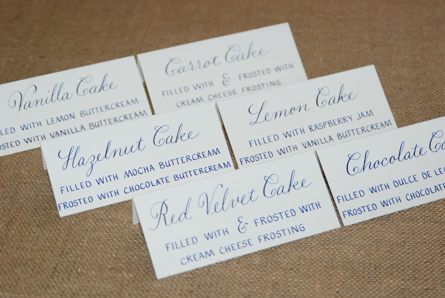 Buffet Cards - Food Labels - Hand Calligraphy - Candy Buffet - Wedding ...