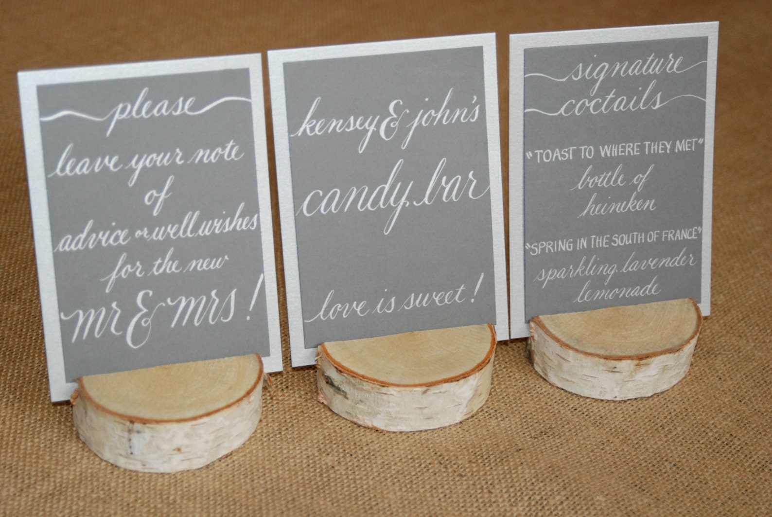 Custom Hand Calligraphy Wedding Signs Card Stock Colors of - Etsy
