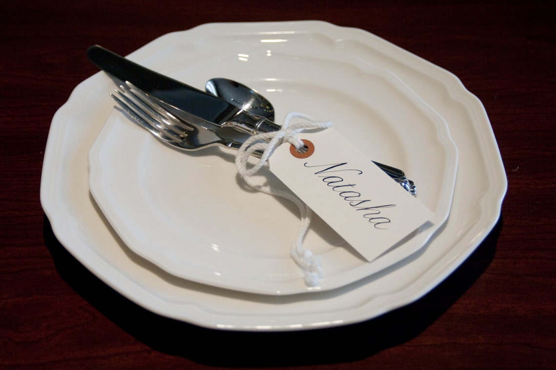 Wedding Table Setting / Personalized Hand Calligraphy Place | Etsy