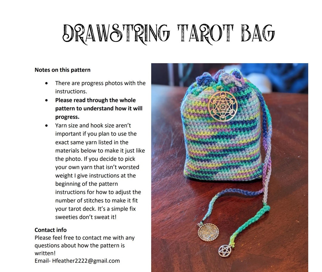 PDF Pattern Crochet Tarot Bag - Etsy
