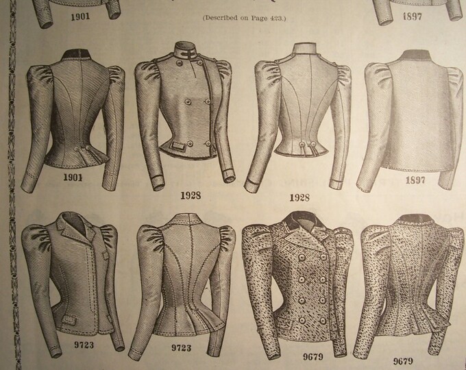 1898 REEFER JACKETS Victorian Fashions Pattern Advertisement Victorian ...