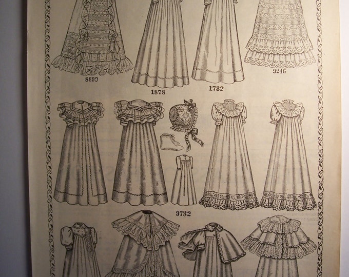 1898 BABY CLOTHES Victorian Fashions Pattern Advertisement Victorian ...