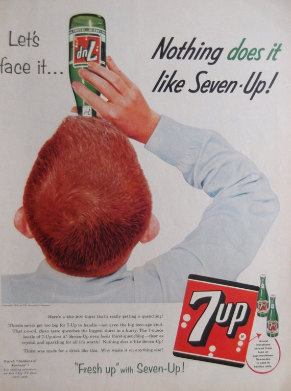 7-UP AD Original 1950s Vintage Magazine Ad Kitchen Print Cafe - Etsy