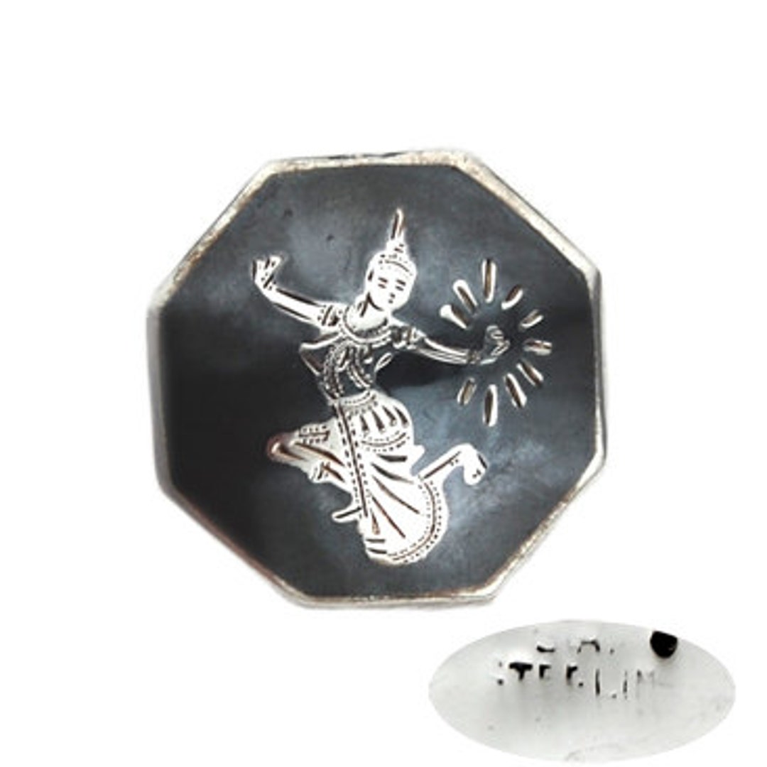 Vintage Sterling Silver Siam Sita Eight-sided Pin - Etsy