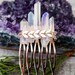 Rose gold hair comb Quartz hair comb boho hair accessory | Etsy