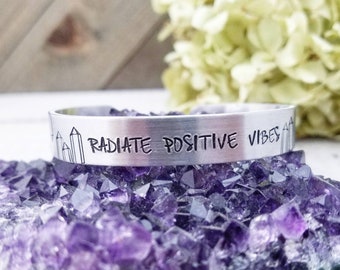 Positive necklace positive vibes necklace vibe necklace | Etsy