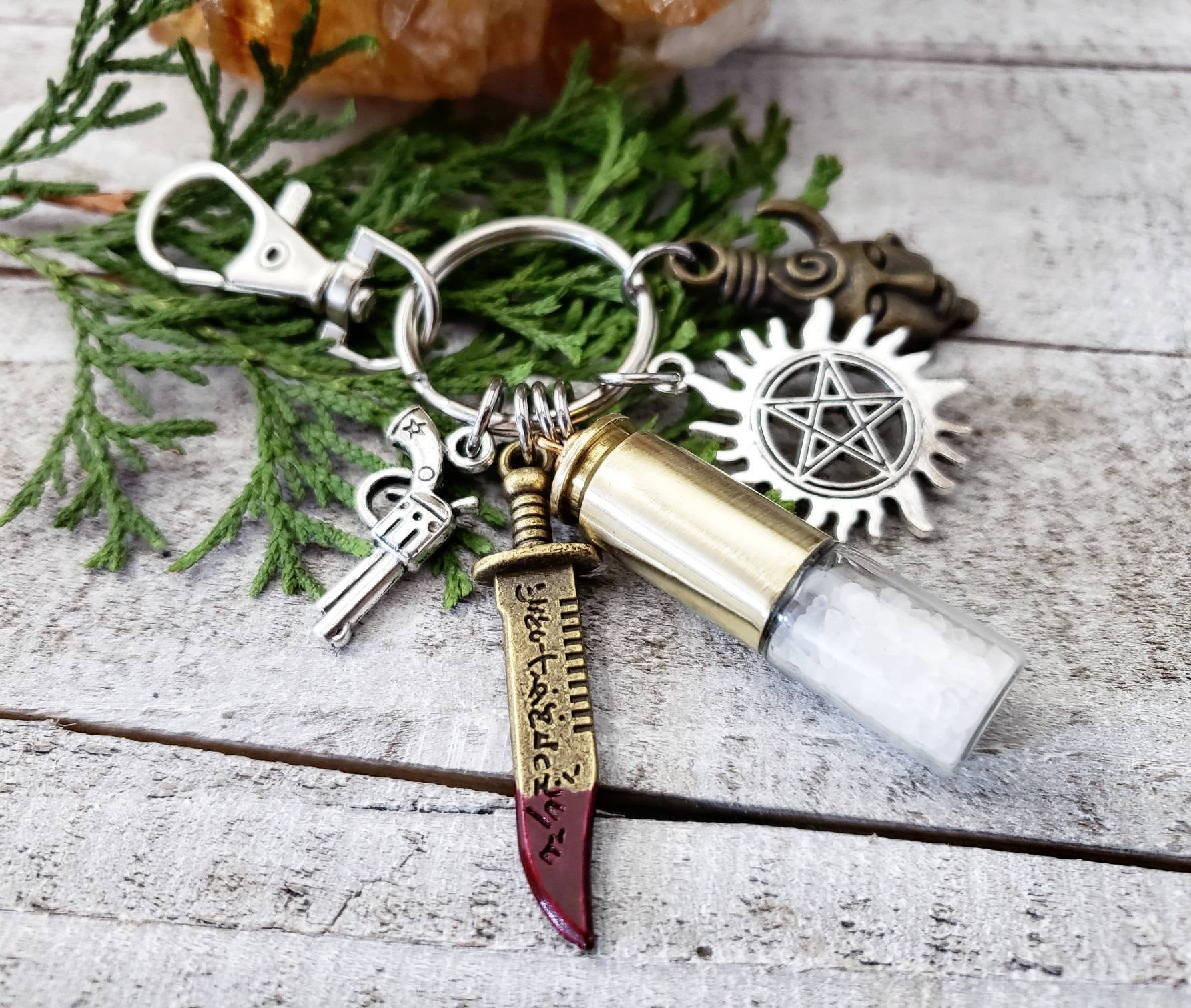 Supernatural Keychain Cosplay Keychain Supernatural Bff | Etsy