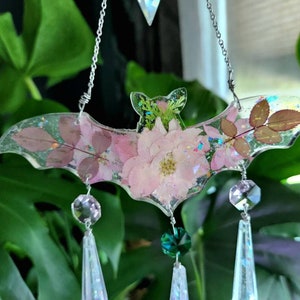 Bat Suncatcher Garden Hanging Decor Floral Bat Suncatcher - Etsy
