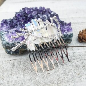 Quartz Crystal Hair Comb - Branch Hair Clip - Fantasy Hair Accessories ...