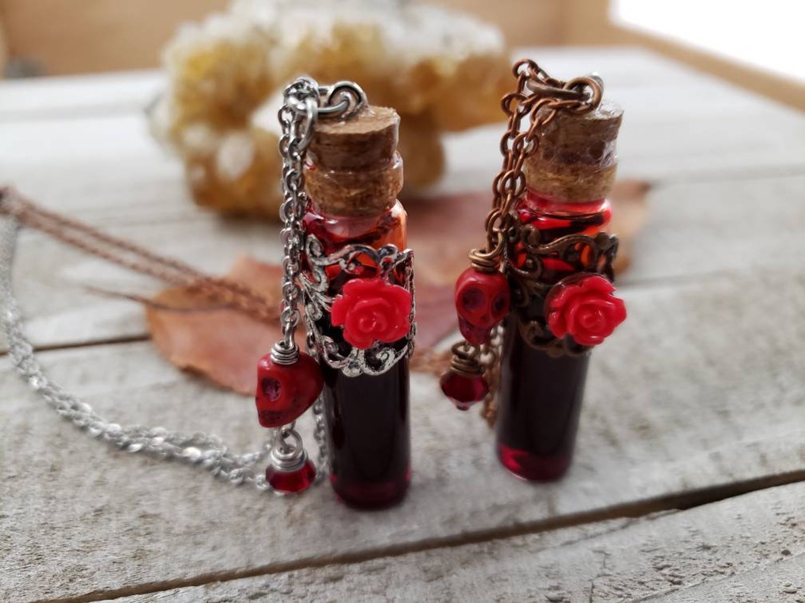 Blood Jewelry - Blood Vial Necklace - Gothic Blood Necklace - Vampire ...