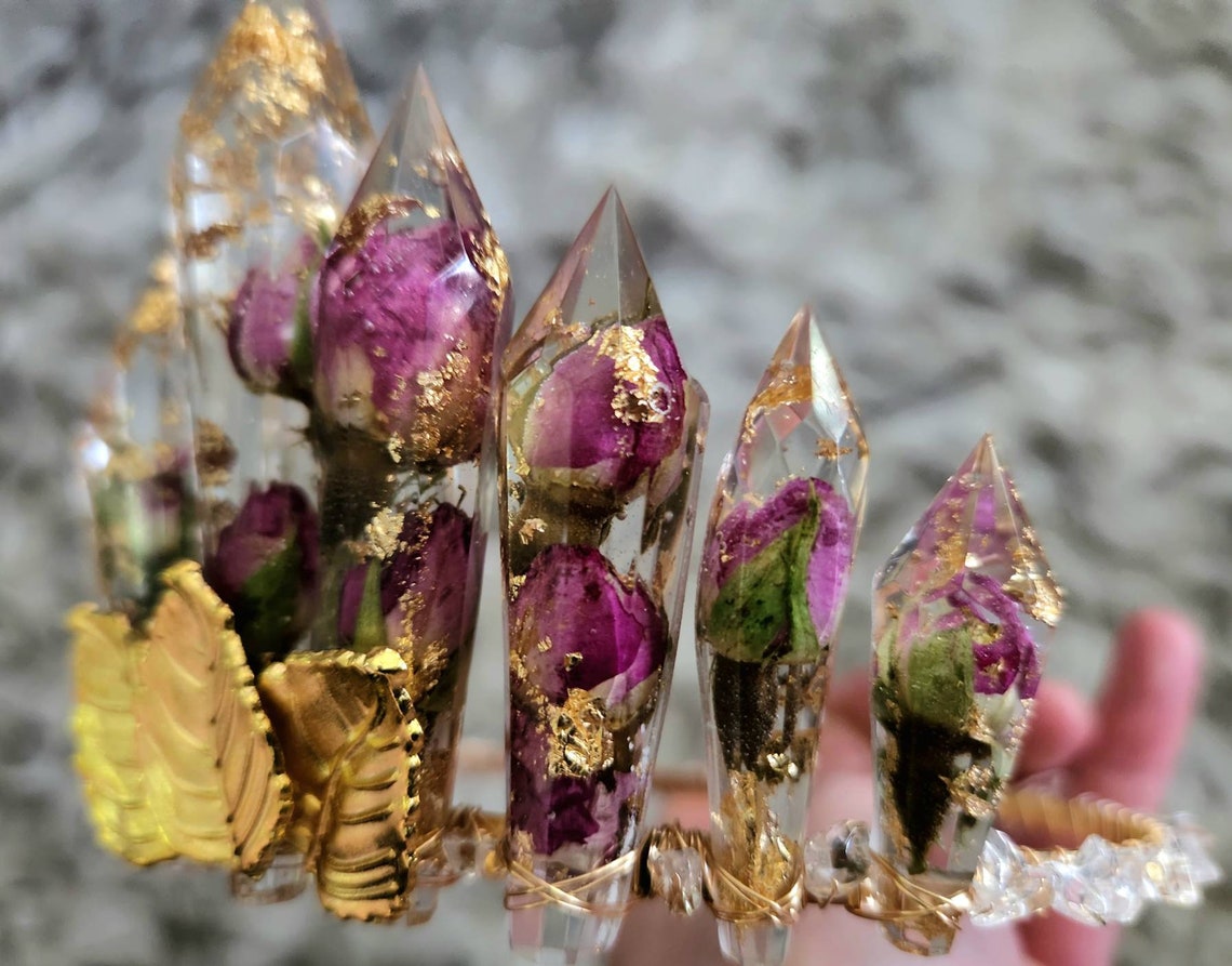 Aphrodite Headpiece Rose and Gold Crown Valentine Gift - Etsy