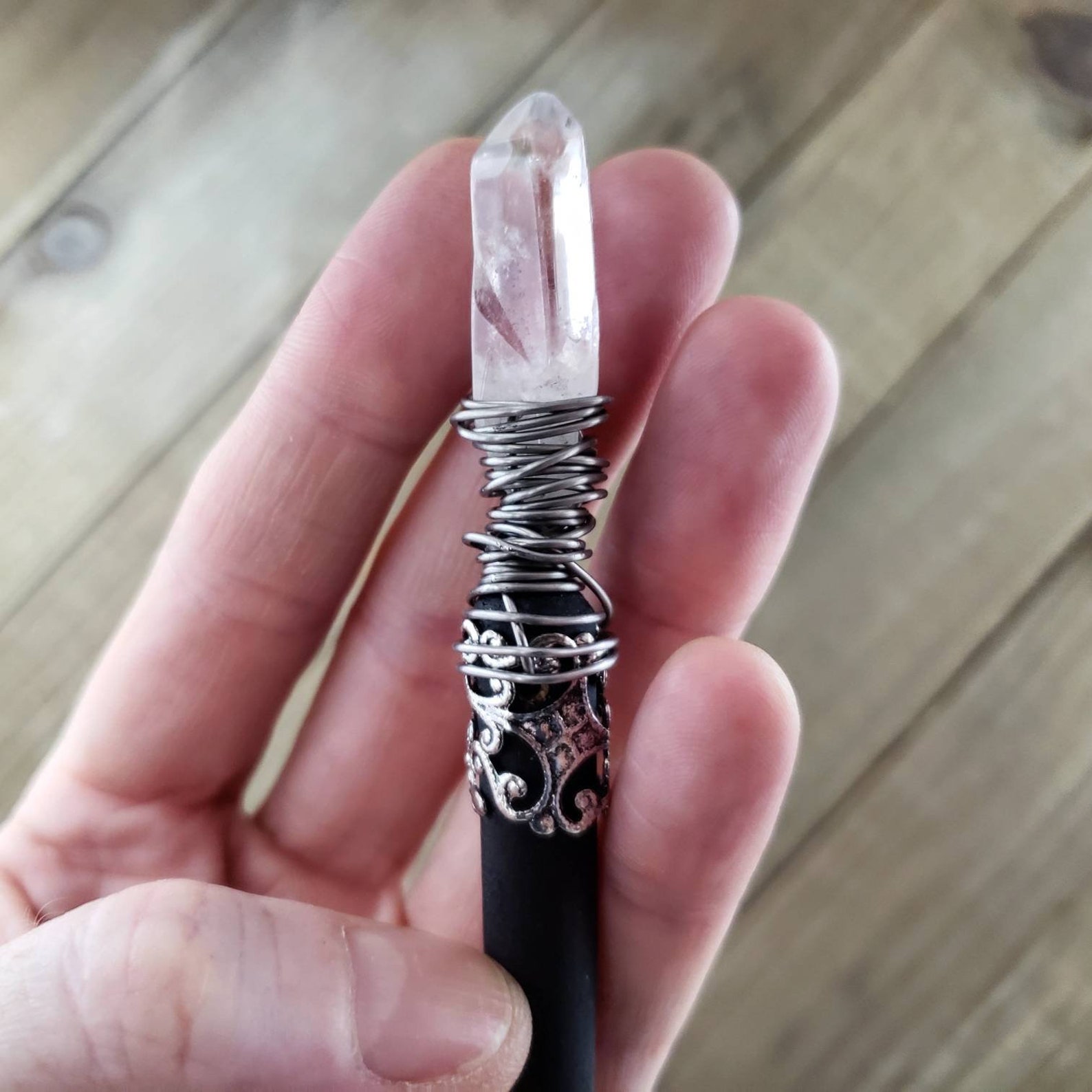 Quartz Crystal Hair Stick Quartz Hair Accessory Quartz | Etsy