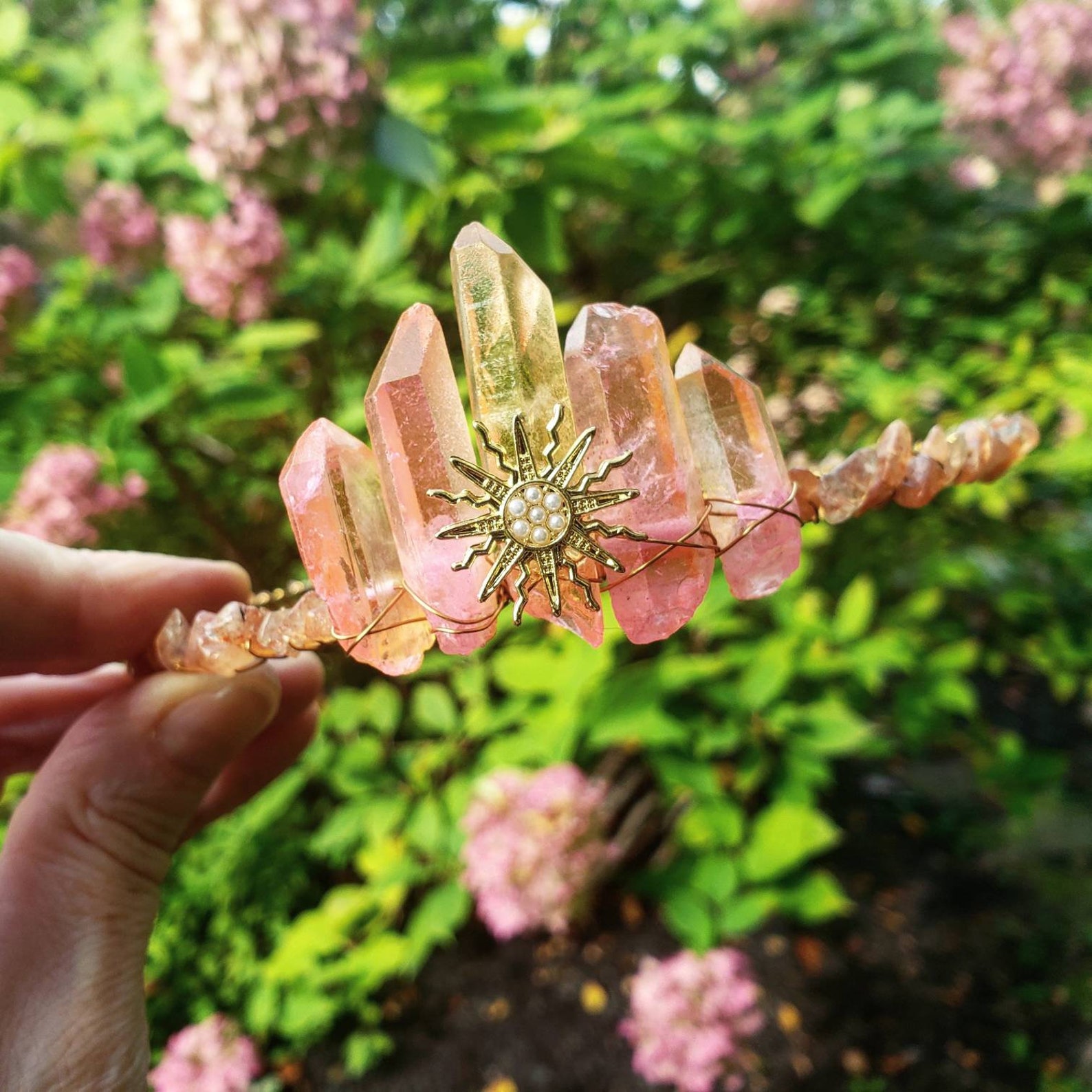 Crystal Crown Headpiece - Festival Crown - Boho Quartz Crown - Quartz ...