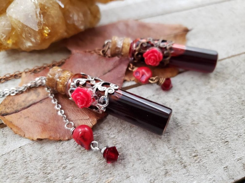 Blood Jewelry - Blood Vial Necklace - Gothic Blood Necklace - Vampire ...