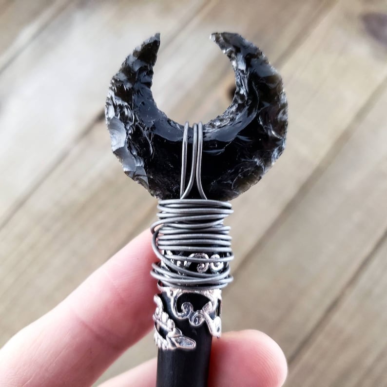 Crystal Moon Hair Stick Opal Moon Hair Stick Moon Hair - Etsy