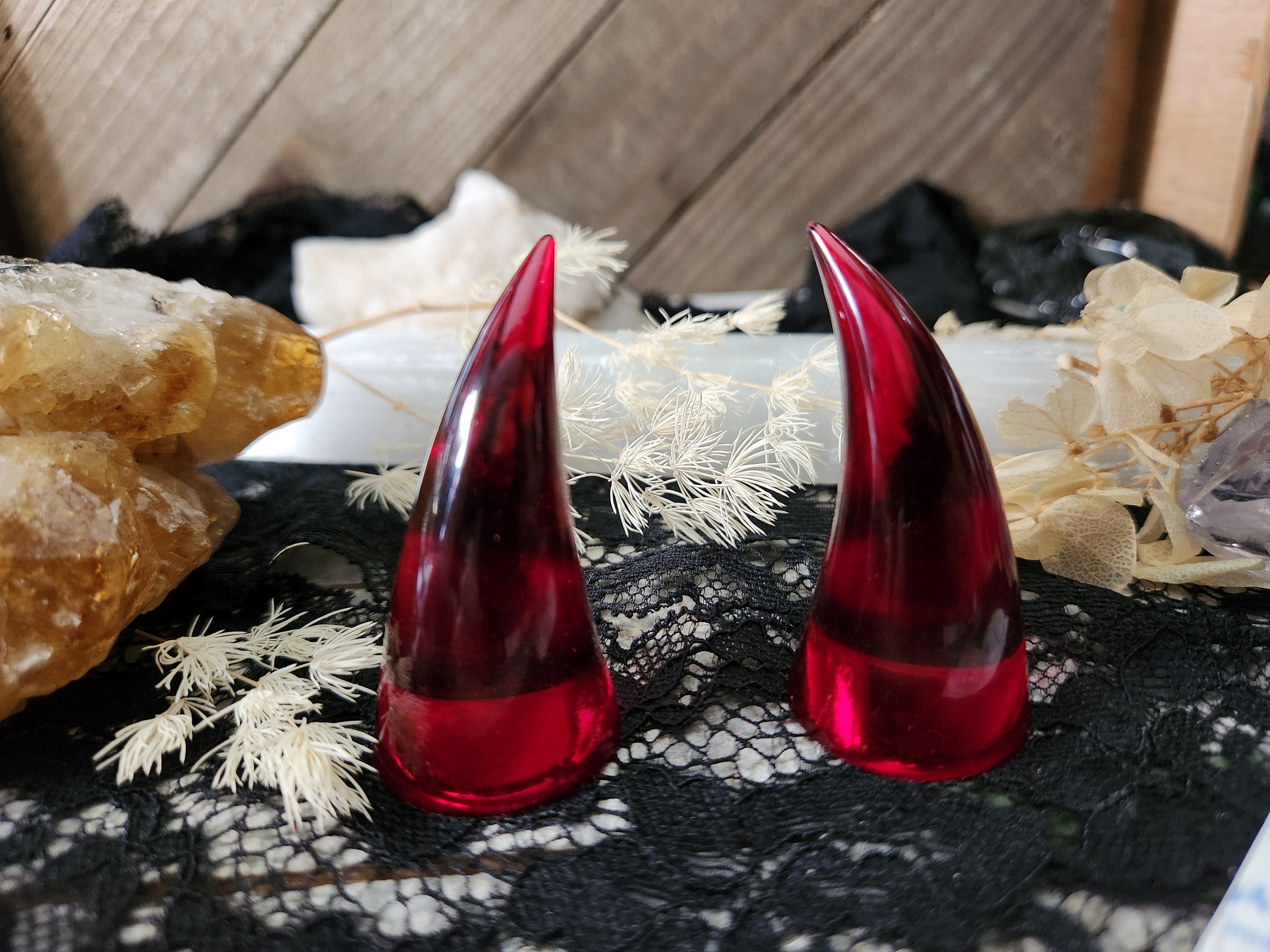 Devil Horns - Helmet Horns - Bike Helmet Decor - Demon Resin Horns ...