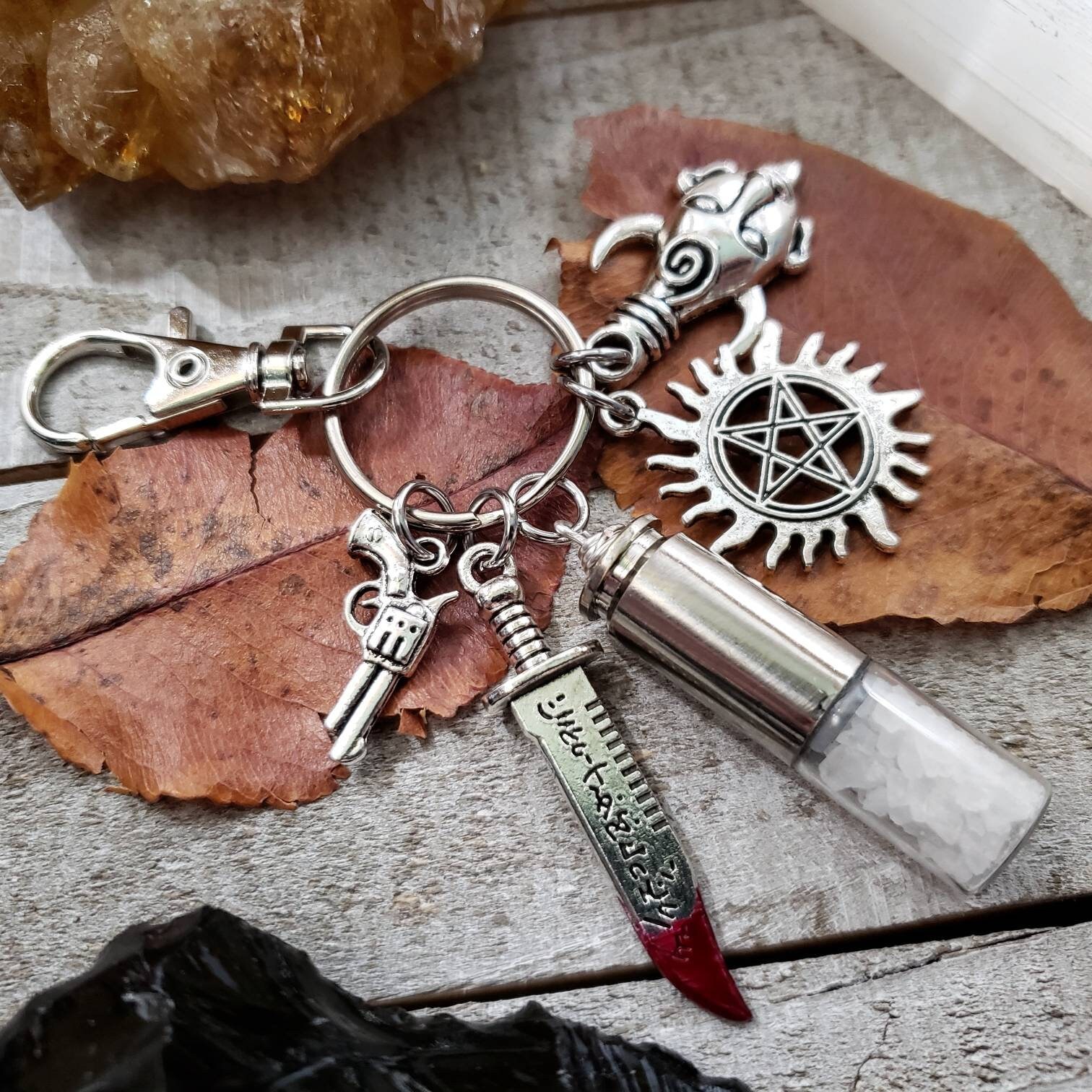 Supernatural Keychain Cosplay Keychain Supernatural Bff | Etsy