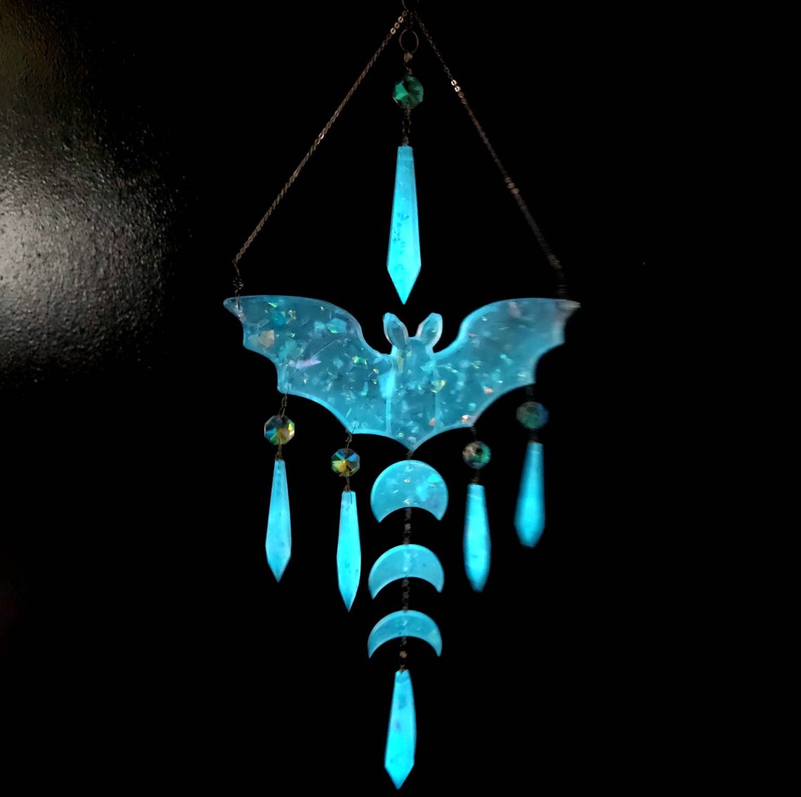 Resin Garden Decor Bat Suncatcher Glow in the Dark Bat - Etsy
