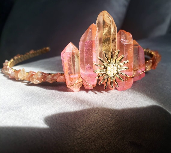 Crystal Crown Headpiece Festival Crown Boho Quartz Crown - Etsy