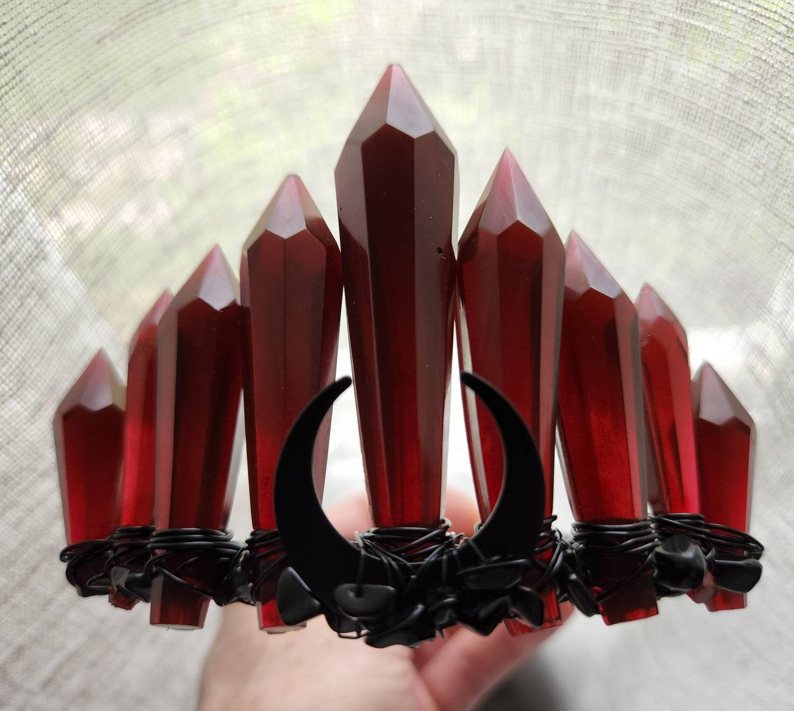 Gothic Headpiece Dark Goddess Crown Celestial Festival - Etsy