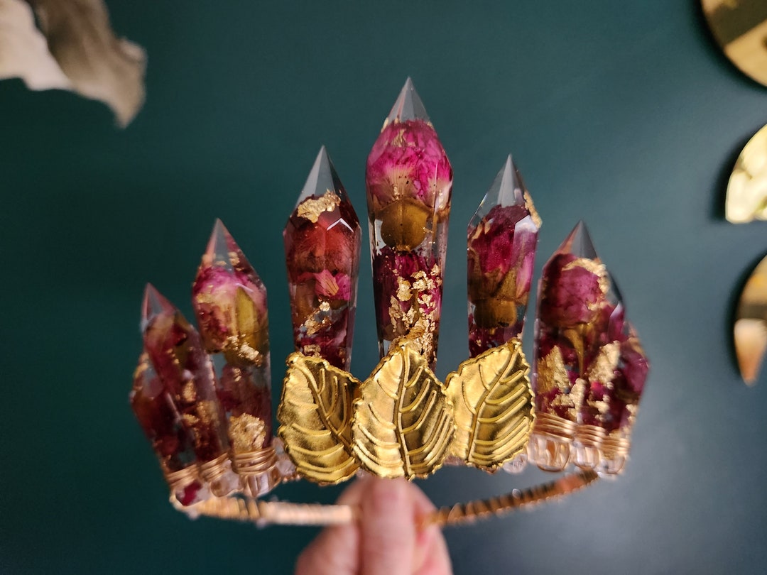 Aphrodite Headpiece - Rose and Gold Crown - Valentine Gift - Bridal ...