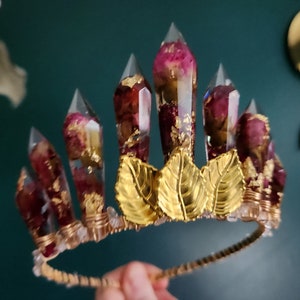 Aphrodite Headpiece - Rose and Gold Crown - Valentine Gift - Bridal ...