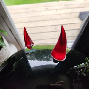 Devil Horns - Helmet Horns - Bike Helmet Decor - Demon Resin Horns ...