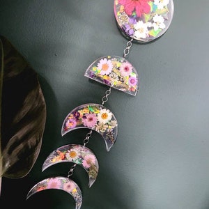 Floral Wall Hanger - Moon Phase Hanger - Celestial Home Gifts - Boho ...