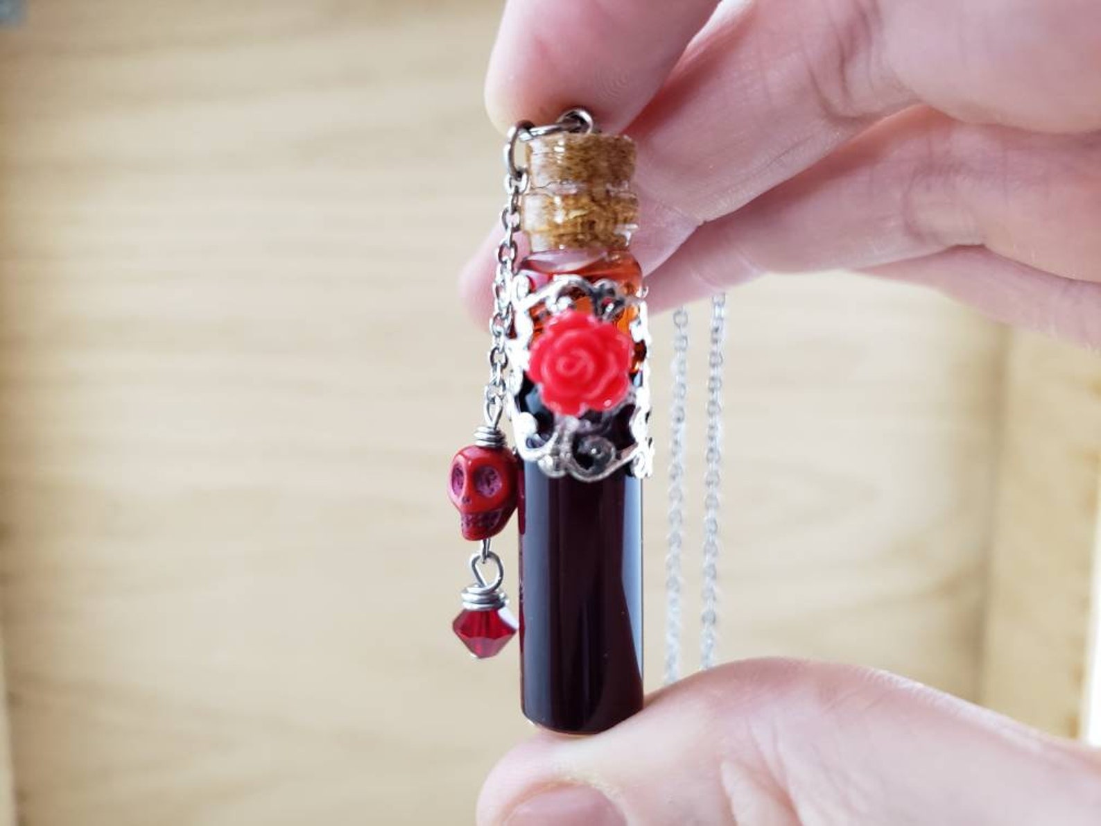 Blood Jewelry - Blood Vial Necklace - Gothic Blood Necklace - Vampire ...