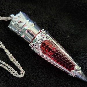 Vampire Blood Elixir - Goth Vial Necklace - Cosplay Jewelry - Vampire Vial - Vial Necklace ...