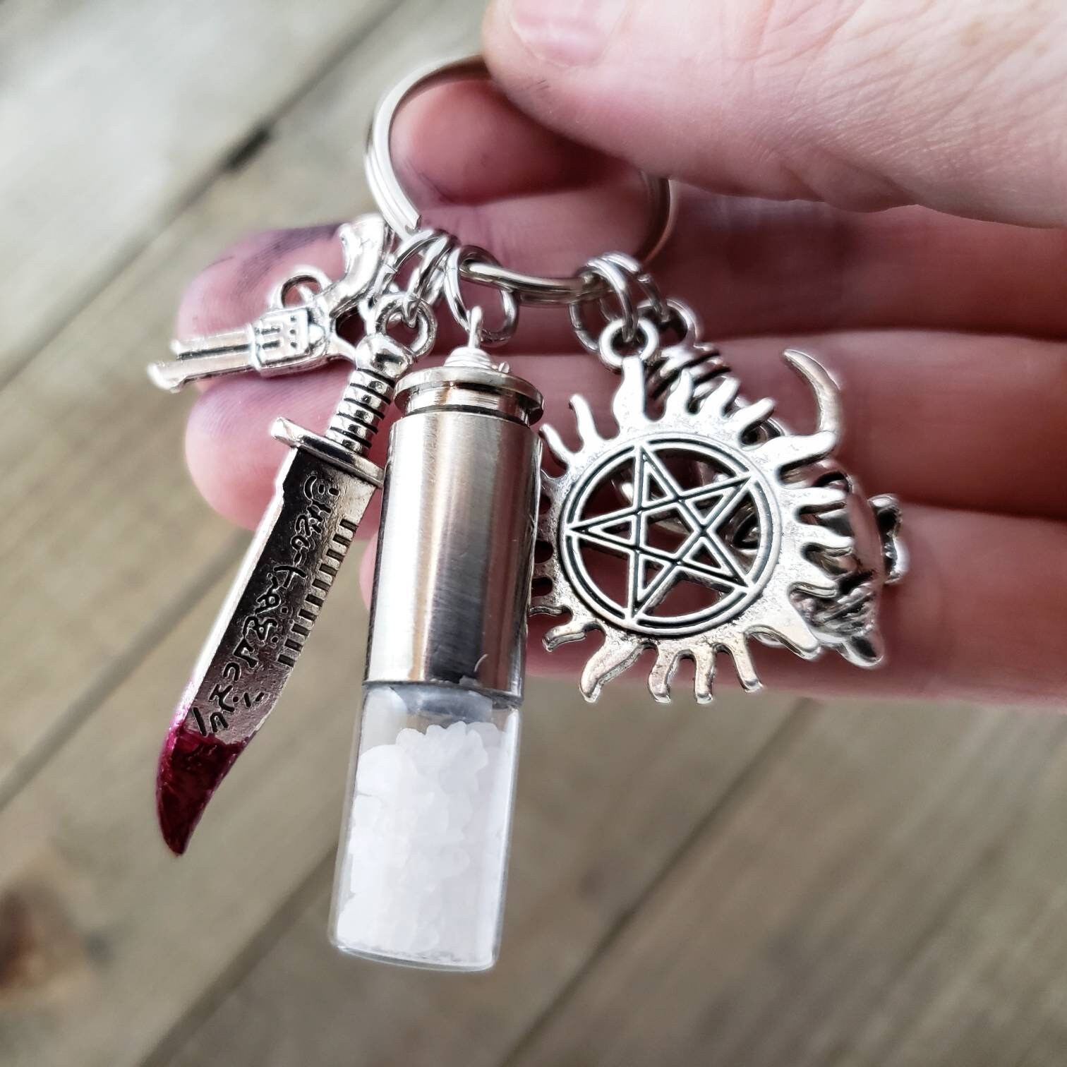 Supernatural Keychain Cosplay Keychain Supernatural Bff | Etsy