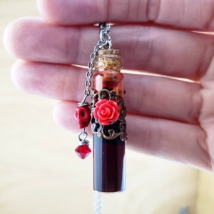 Blood Jewelry - Blood Vial Necklace - Gothic Blood Necklace - Vampire ...