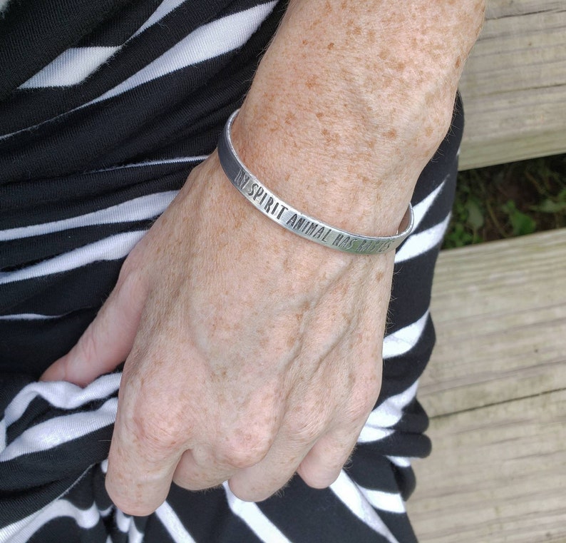 Spirit animal cuff bracelet my spirit animal has rabies | Etsy