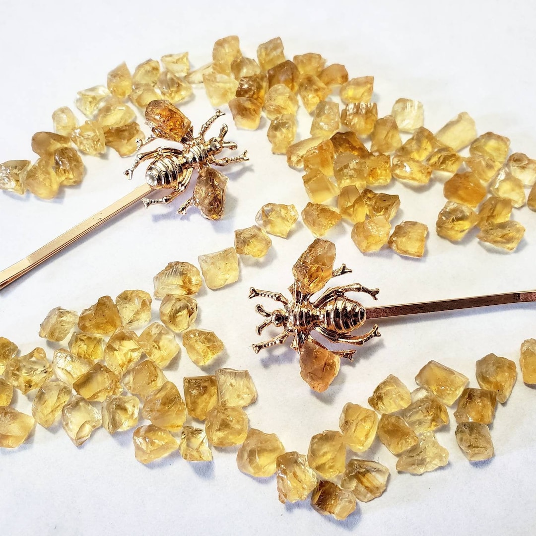 Gemstone Hair Pin - Bee Hair Pin - Insect Hair Accessories - Bee Keeper ...