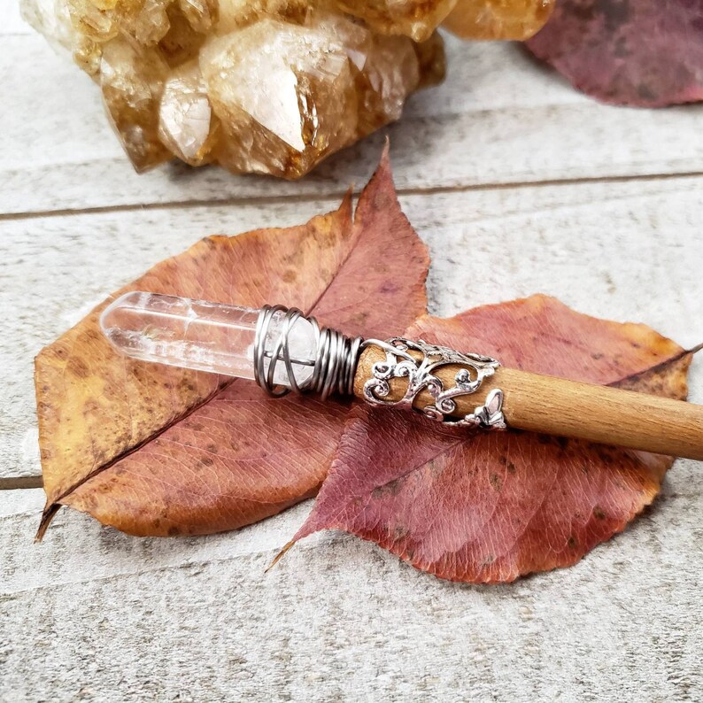 Quartz Crystal Hair Stick - Quartz Hair Accessory - Quartz Hair Stick ...