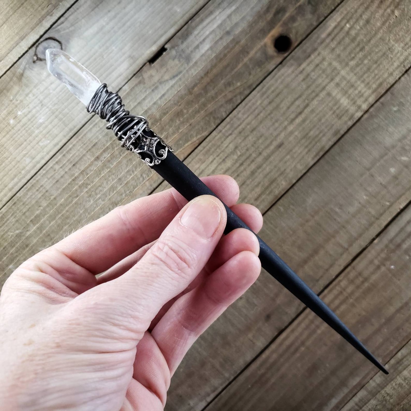 Quartz Crystal Hair Stick Quartz Hair Accessory Quartz | Etsy