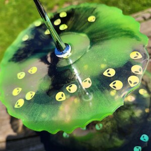 Alien Cupcake Stand Alien Party Tray 3 Tier Cupcake Tray Goth Decor ...