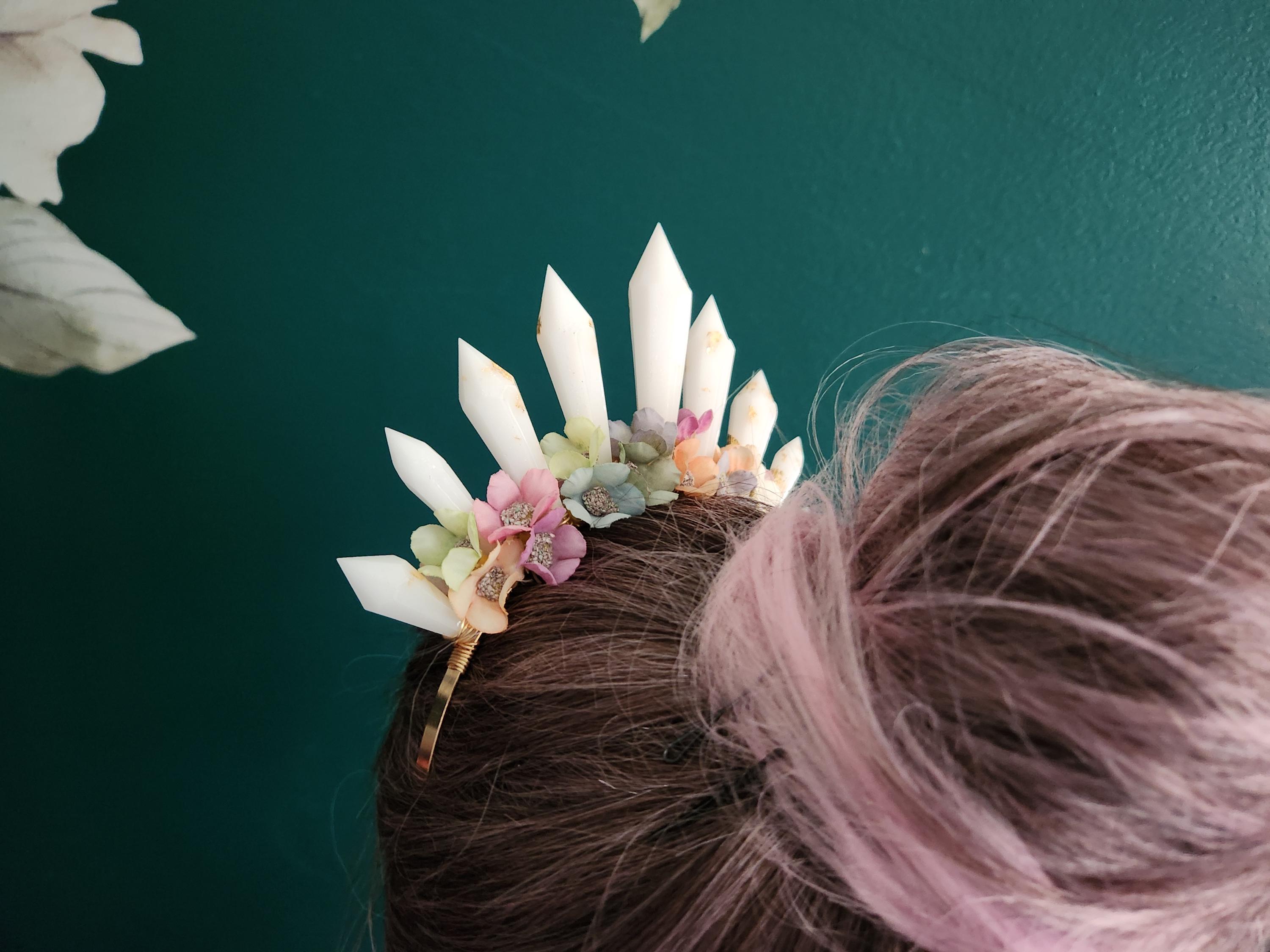 Pastel Flower Crown - Goddess Flower Headpiece - Flower Girl - Chloris ...