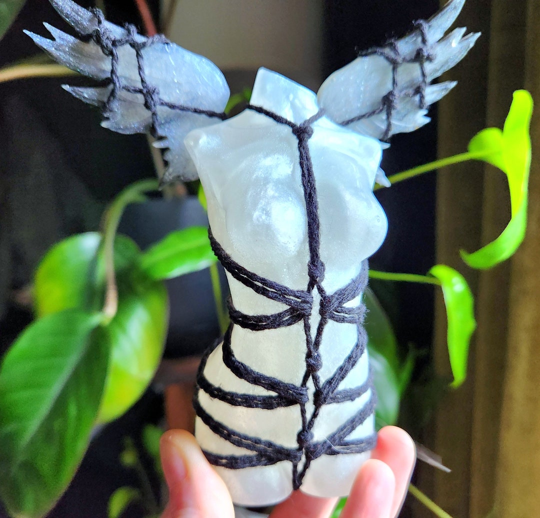 Goth Goddess Bust - Dirty Angel Resin Statue - Angel Goddess Mini Bust ...