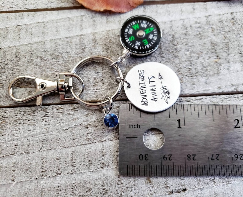 Adventure Awaits Keychain Travel Charm Gift Wanderlust - Etsy