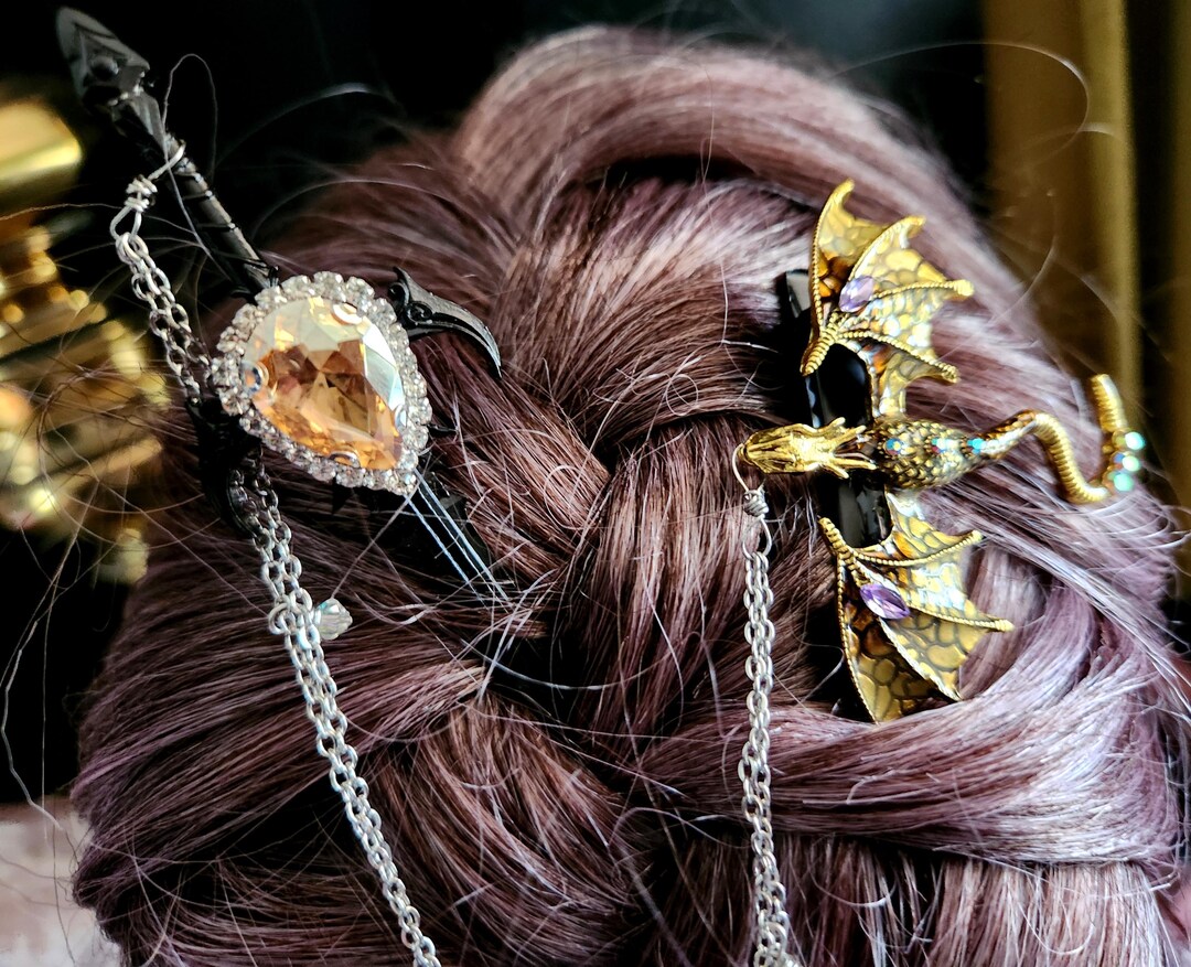 Sword Hair Stick Dragon Hairclip Shield Maiden Medieval Hair Stick ...
