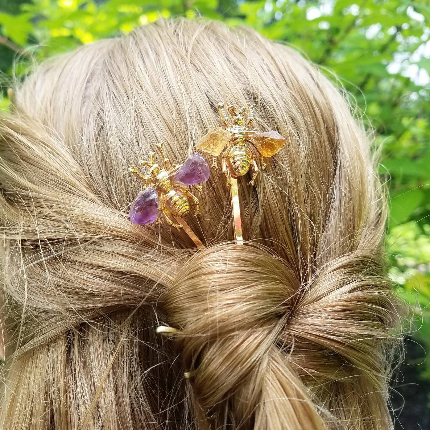 Insect Hair Pin Bee Hair Pin Gold Bee Hair Pin Beekeeper | Etsy