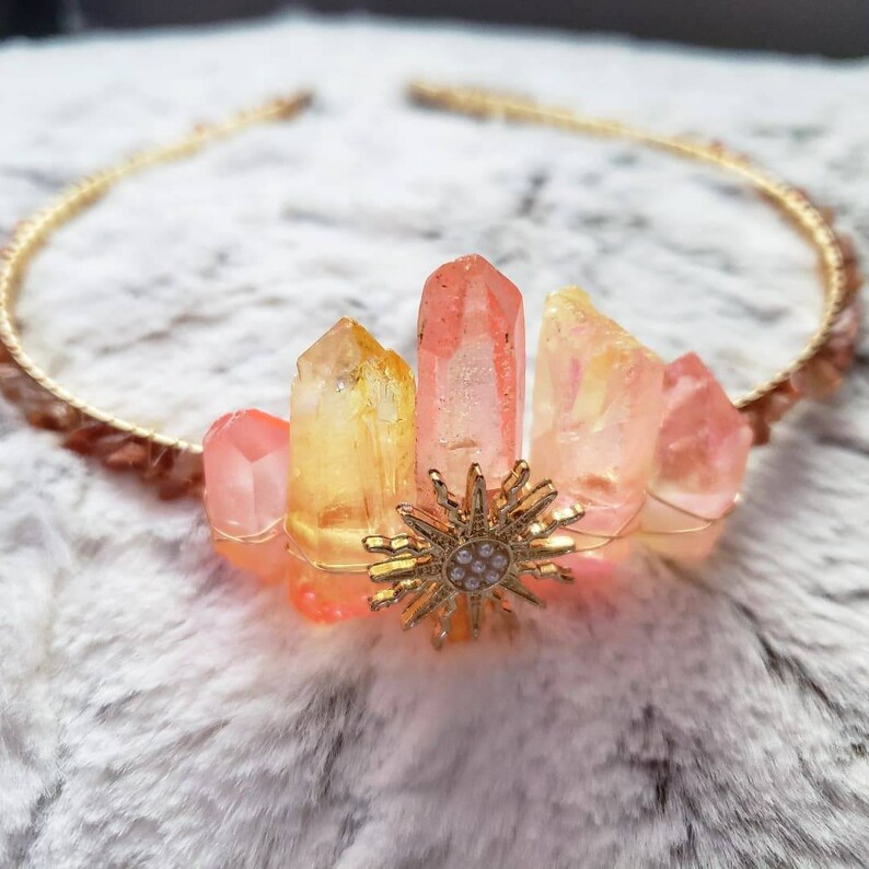 Crystal Crown Headpiece - Festival Crown - Boho Quartz Crown - Quartz ...