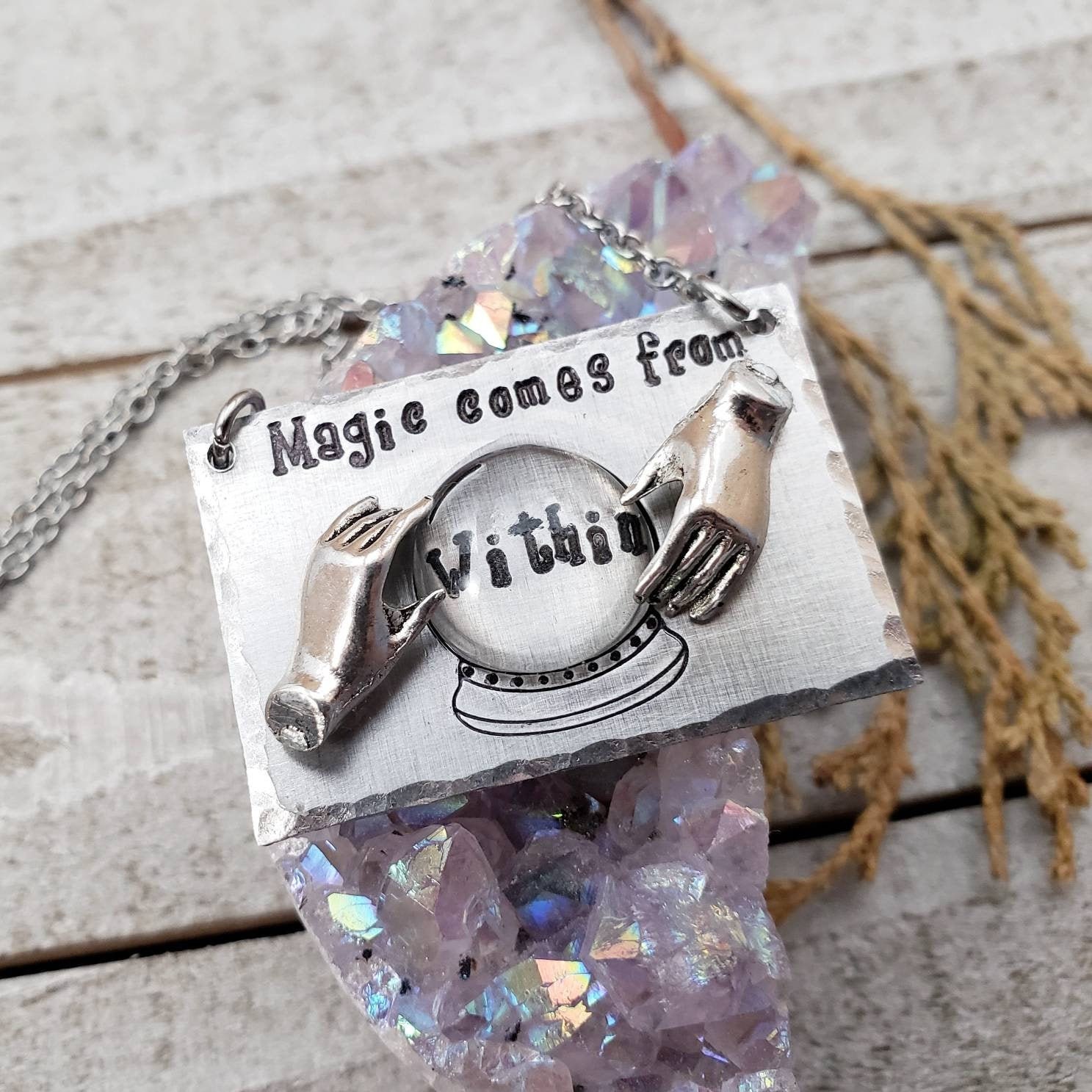 Crystal Ball Necklace - Gypsy Crystal Ball Necklace - Fortune Teller ...