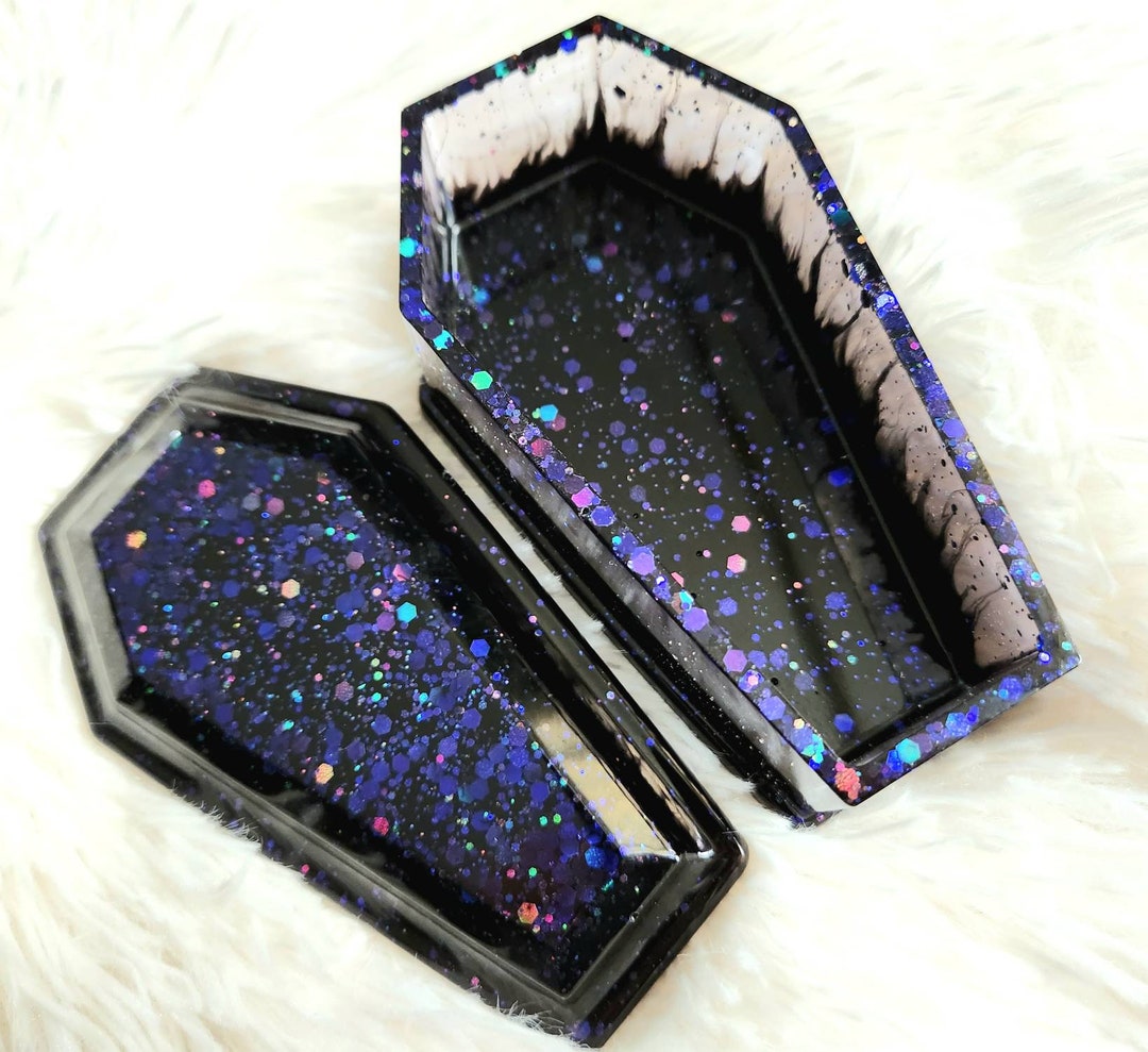 Goth Stash Box - Coffin Trinket Box - Spooky Shelf Decor - Coffin Dish ...